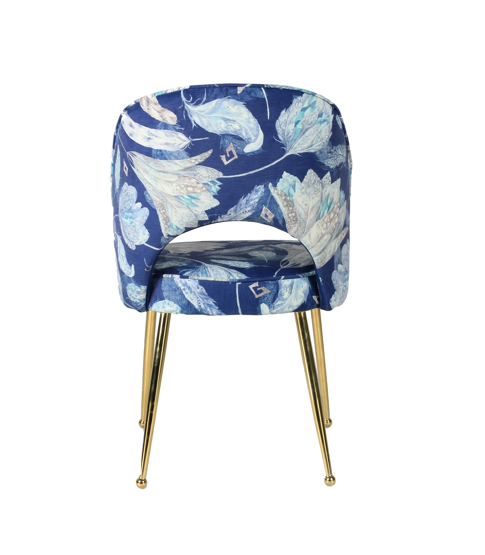 Set of 2 Floral Blue Accent Chairs