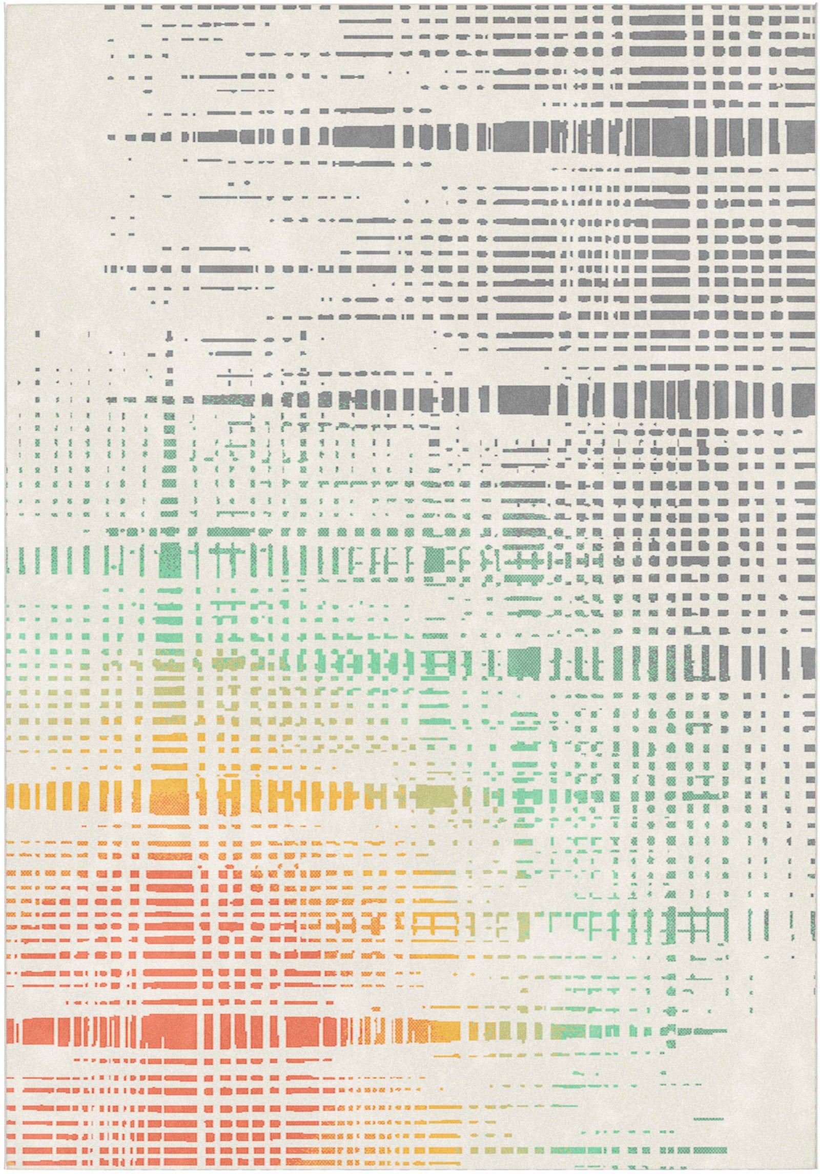 MULTI FACET Contemporary Geometric Rug, Multi colour